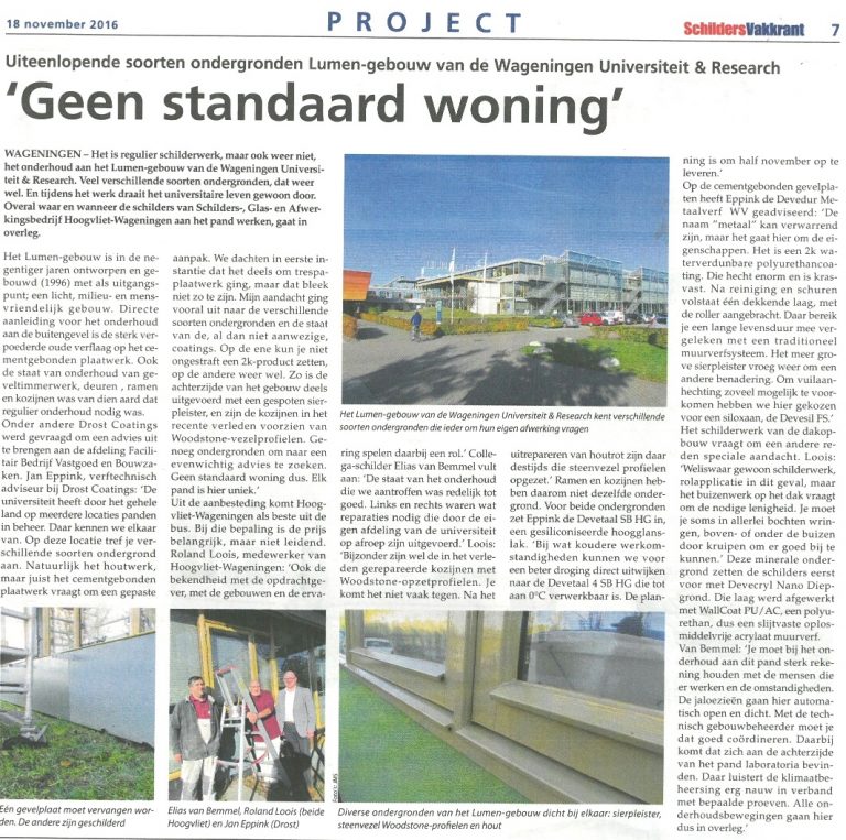 Lumen gebouw WUR 'Geen standaard woning' - Hoogvliet Wageningen